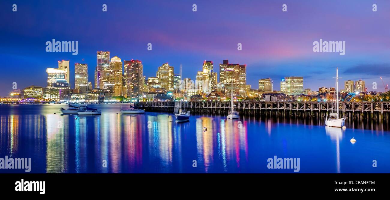 Panorama view of Boston skyline Stock Photo - Alamy