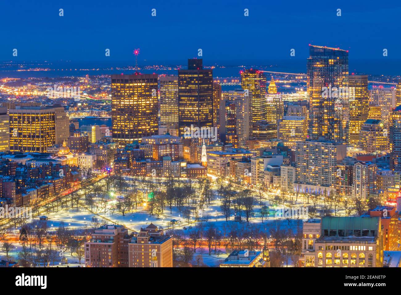 Boston common aerial view hi-res stock photography and images - Alamy