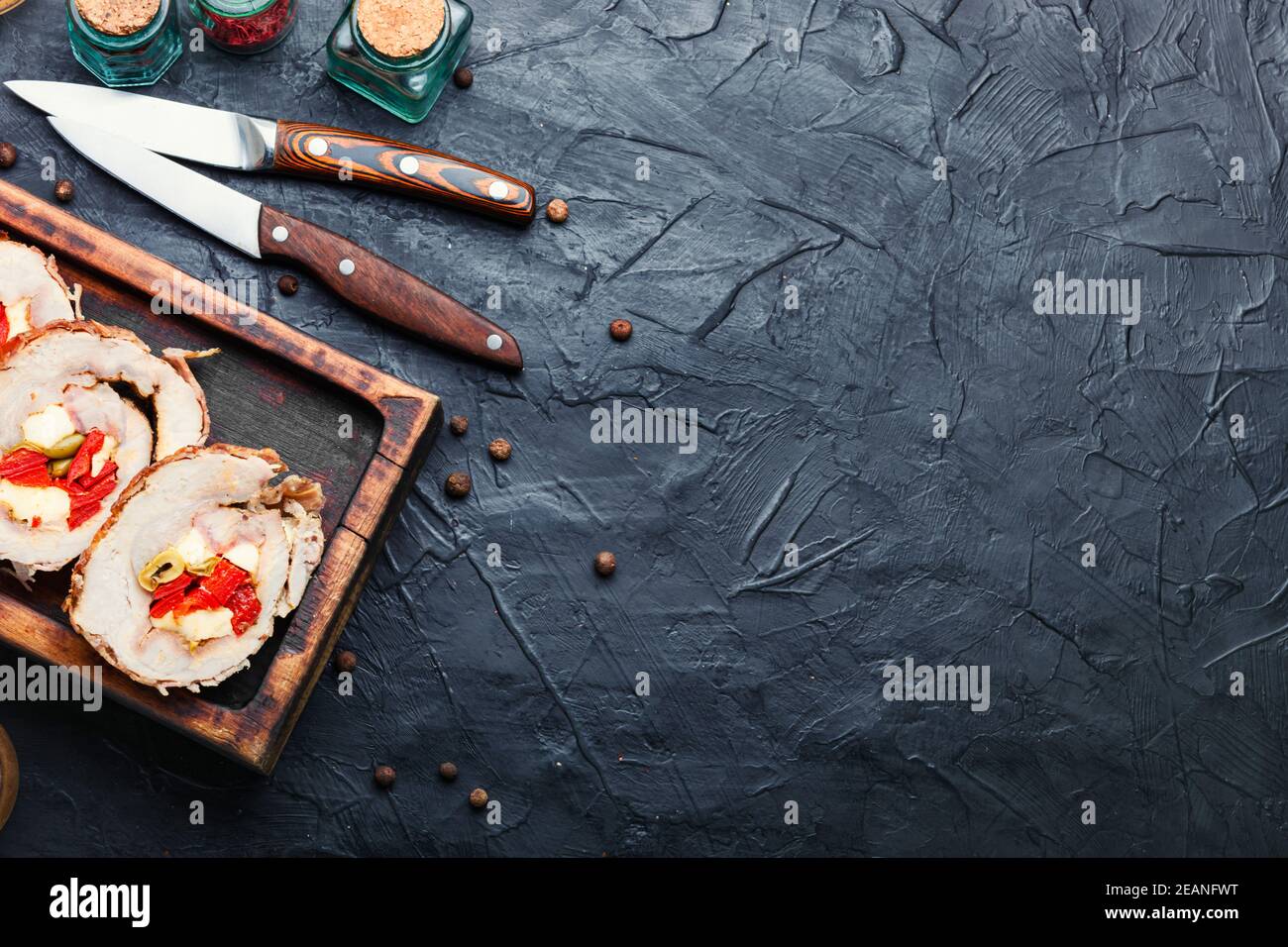 Delicious meat rolls Stock Photo - Alamy