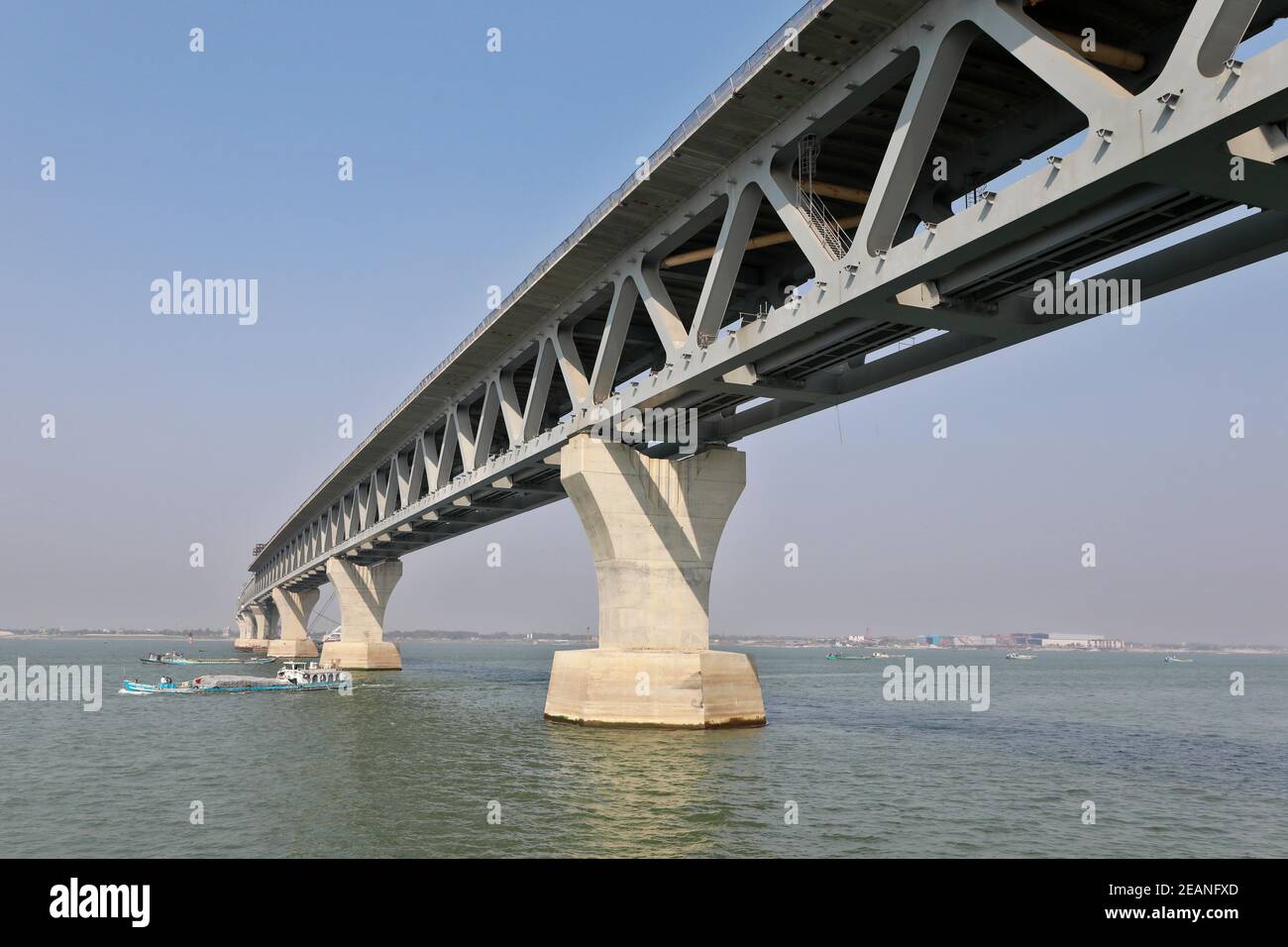 Munshiganj, Bangladesh - February 08, 2021: The Padma Bridge is a ...