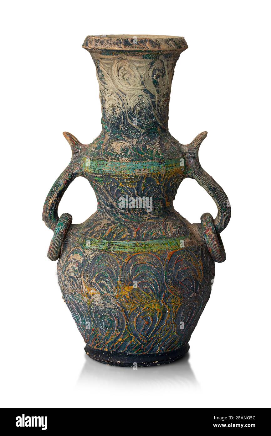 ancient vase isolated on a white background Stock Photo - Alamy
