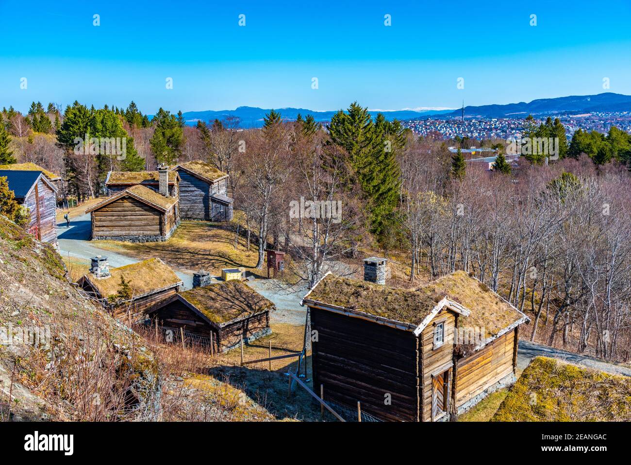 Examples of rural architecture in the Trondelag folk museum in ...
