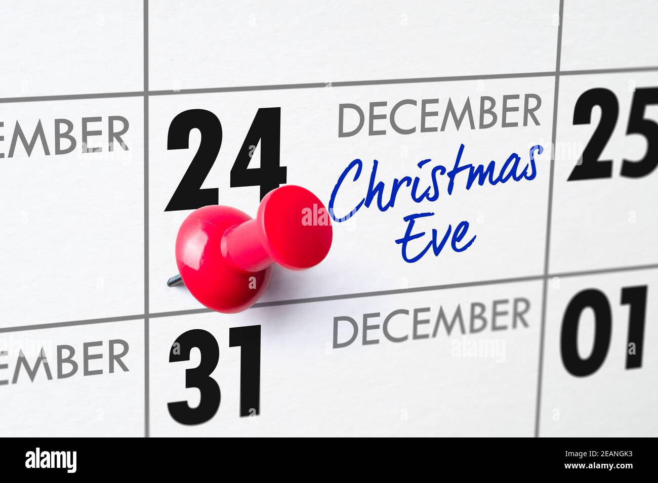 Christmas Eve, December 24 Stock Photo - Alamy