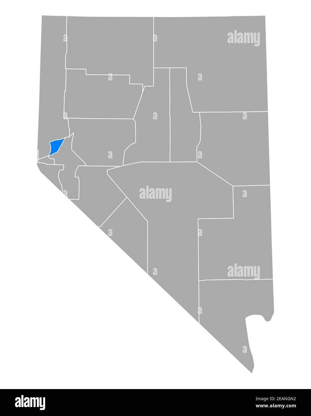 Map of Storey in Nevada Stock Photo - Alamy