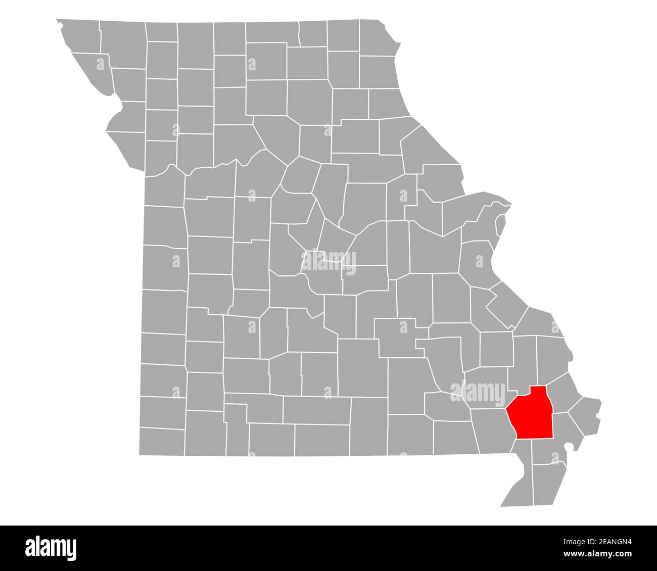 Map of Stoddard in Missouri Stock Photo - Alamy
