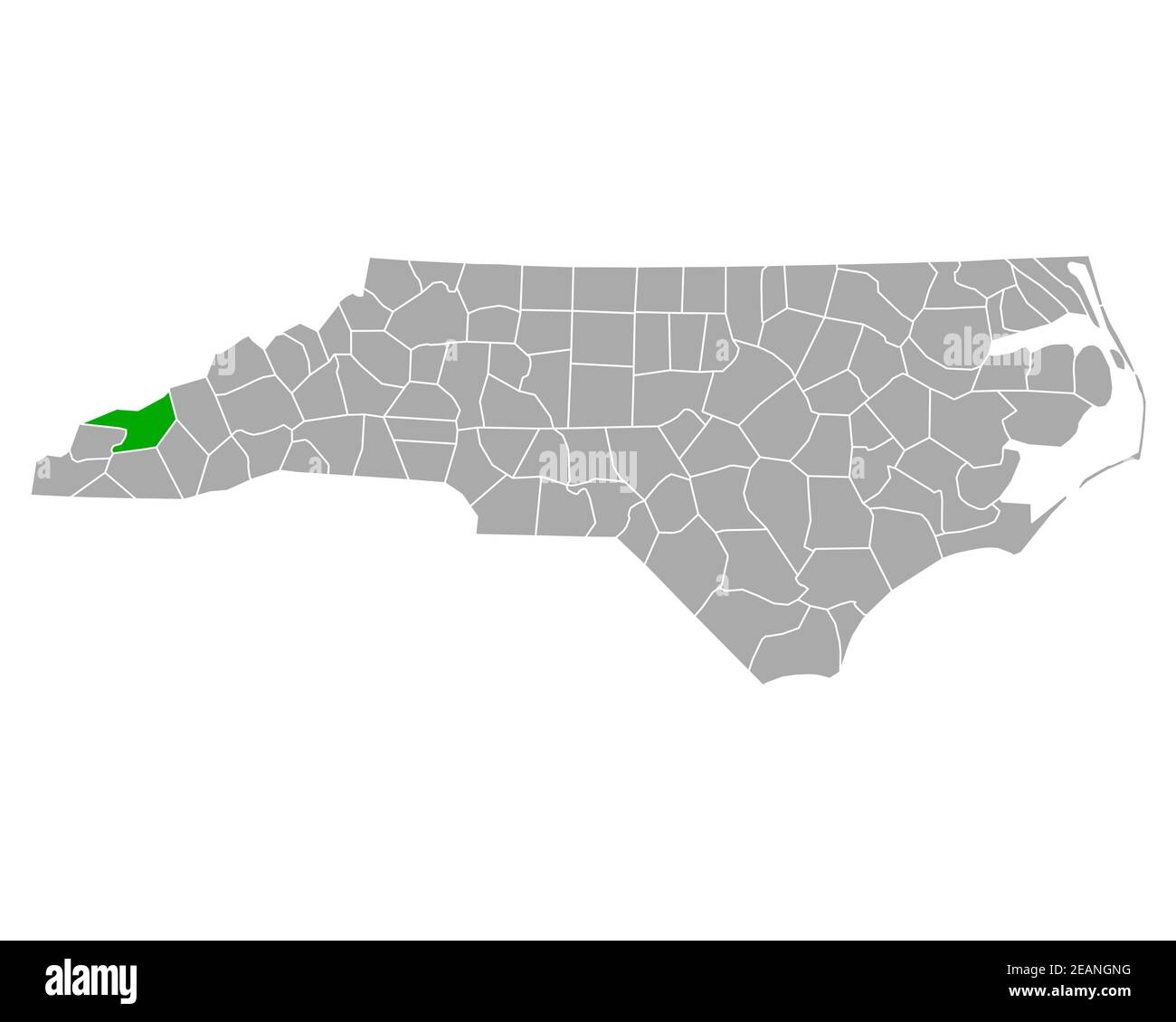 Map of Swain in North Carolina Stock Photo - Alamy