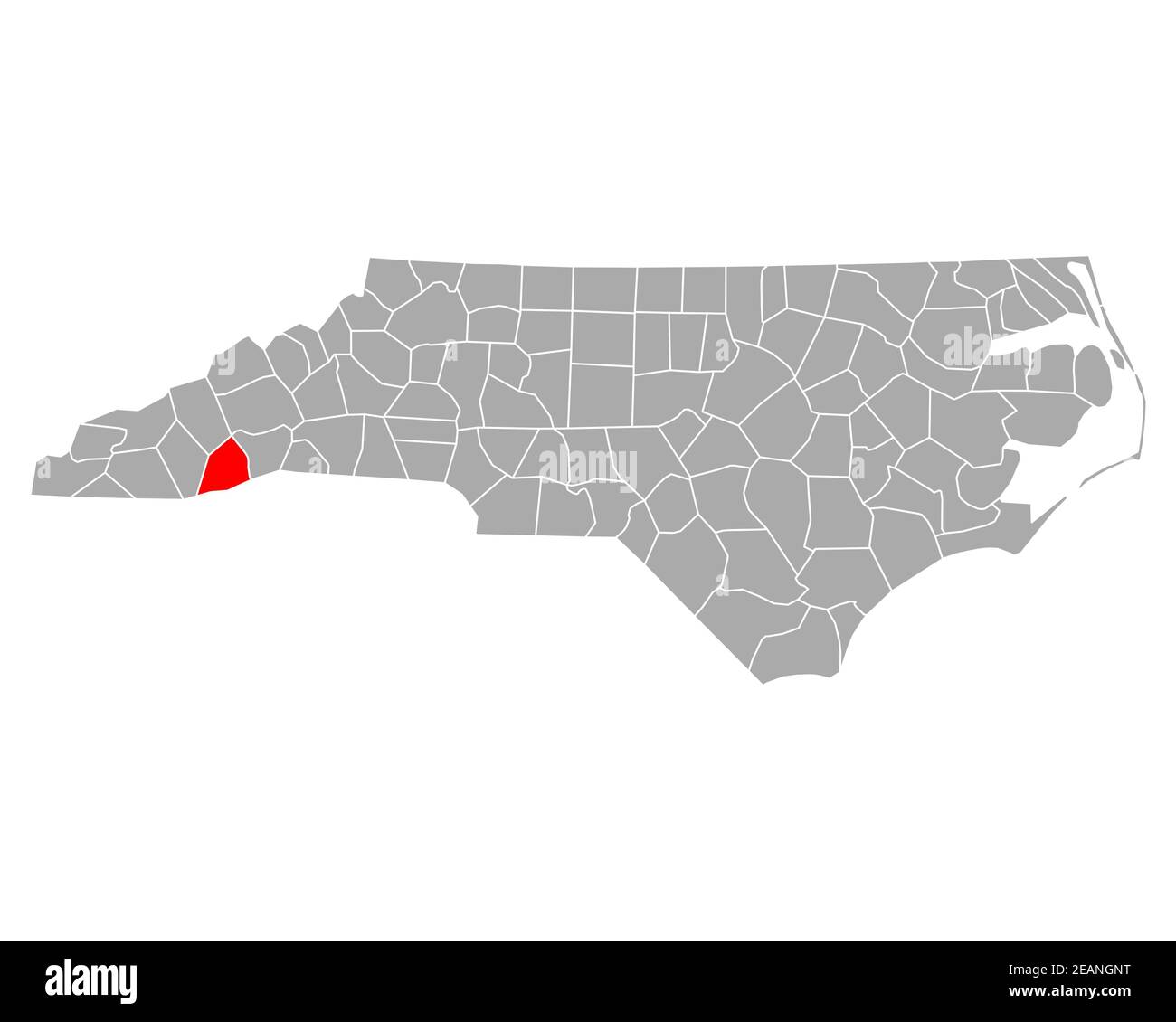 Map of Transylvania in North Carolina Stock Photo - Alamy