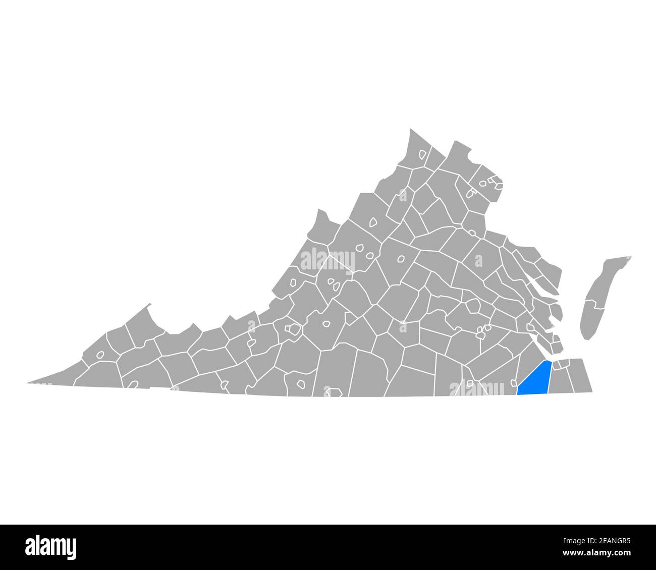 Map of Suffolk in Virginia Stock Photo - Alamy