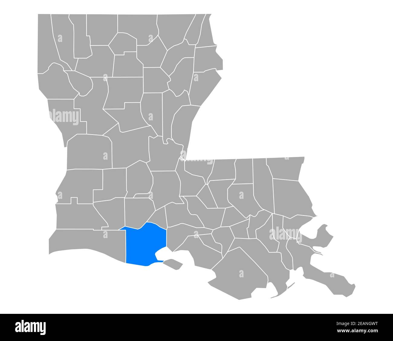 Map of Vermilion in Louisiana Stock Photo - Alamy