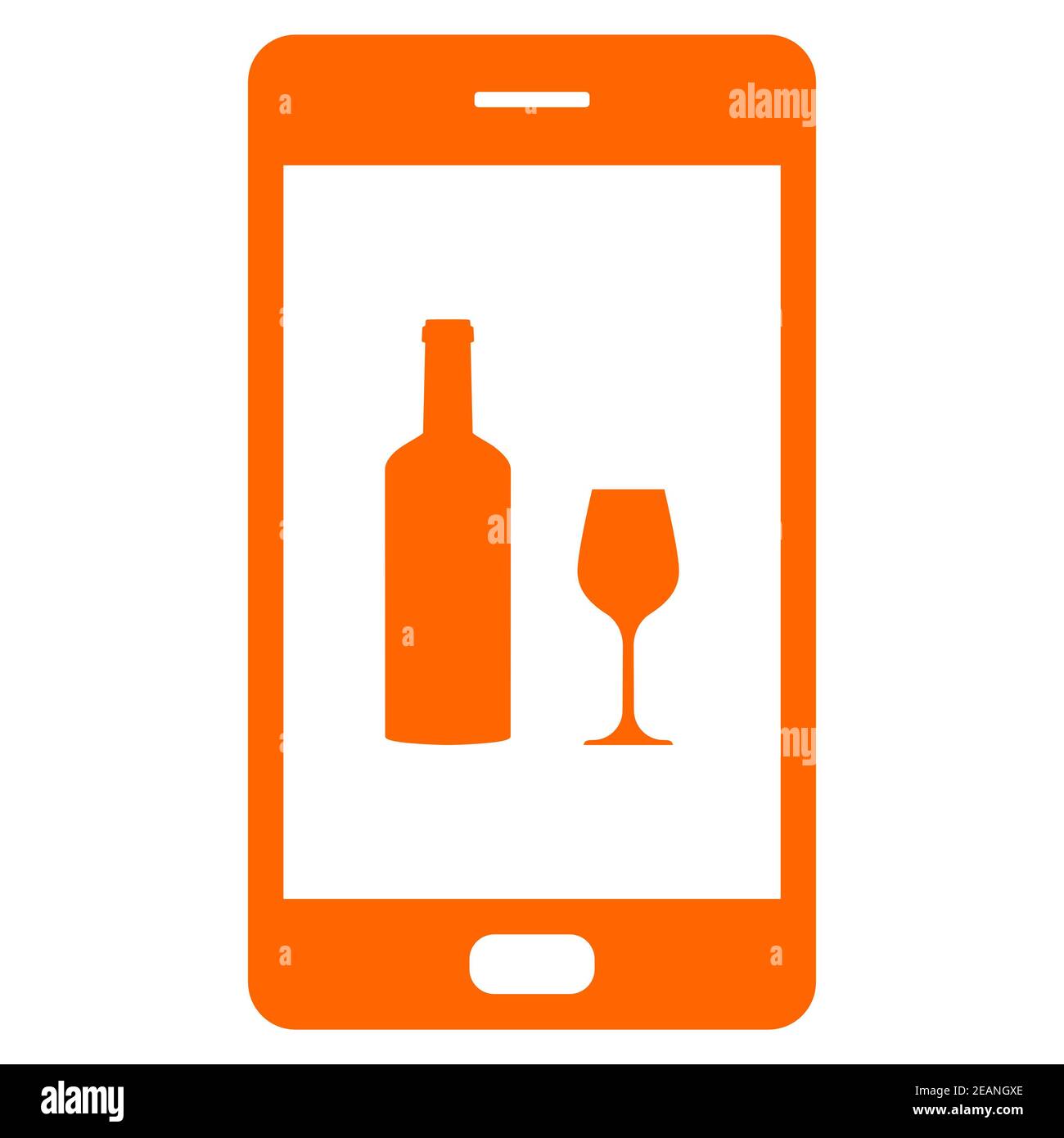 Wine glass and smartphone Stock Photo - Alamy