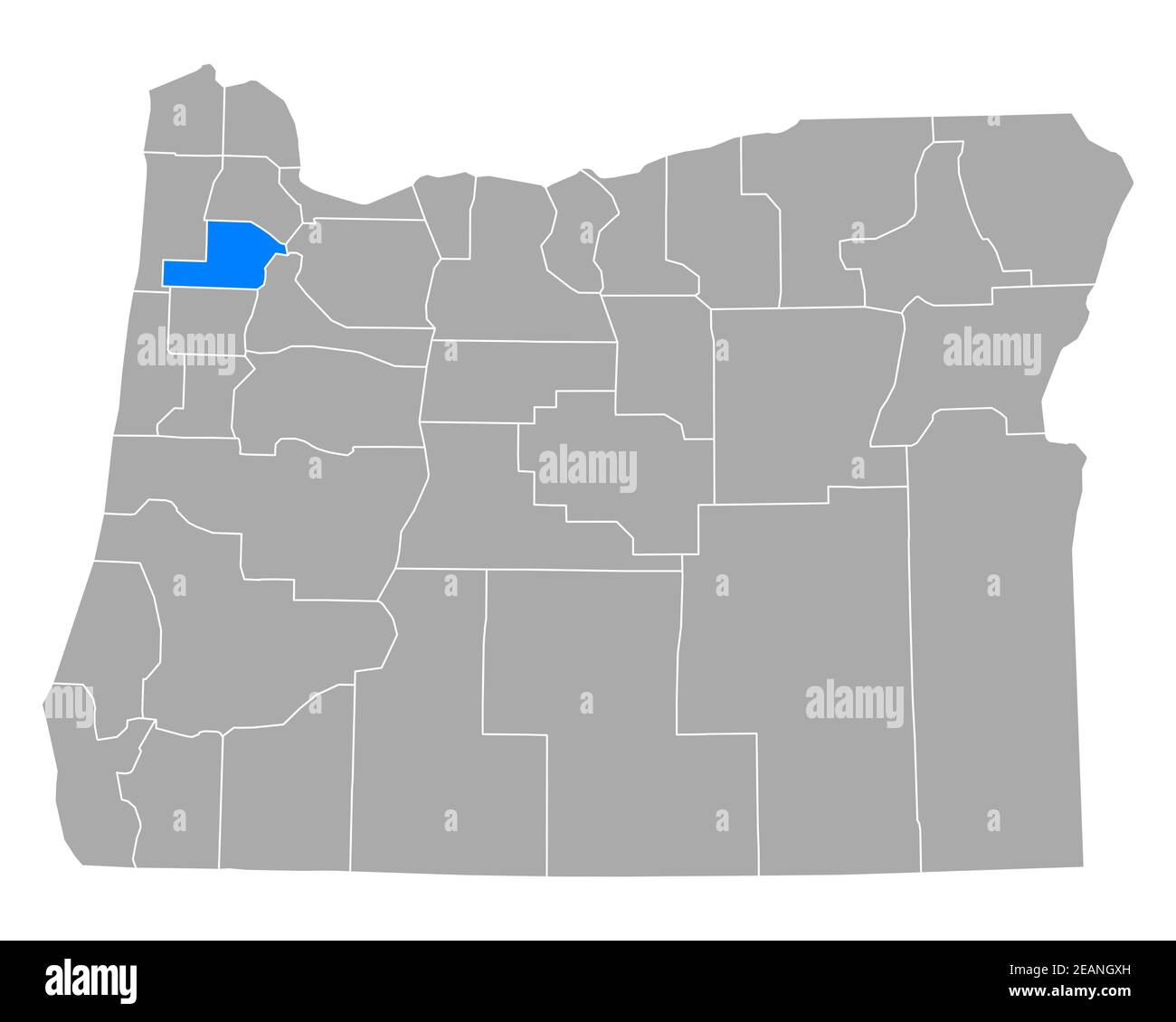 Map of Yamhill in Oregon Stock Photo - Alamy