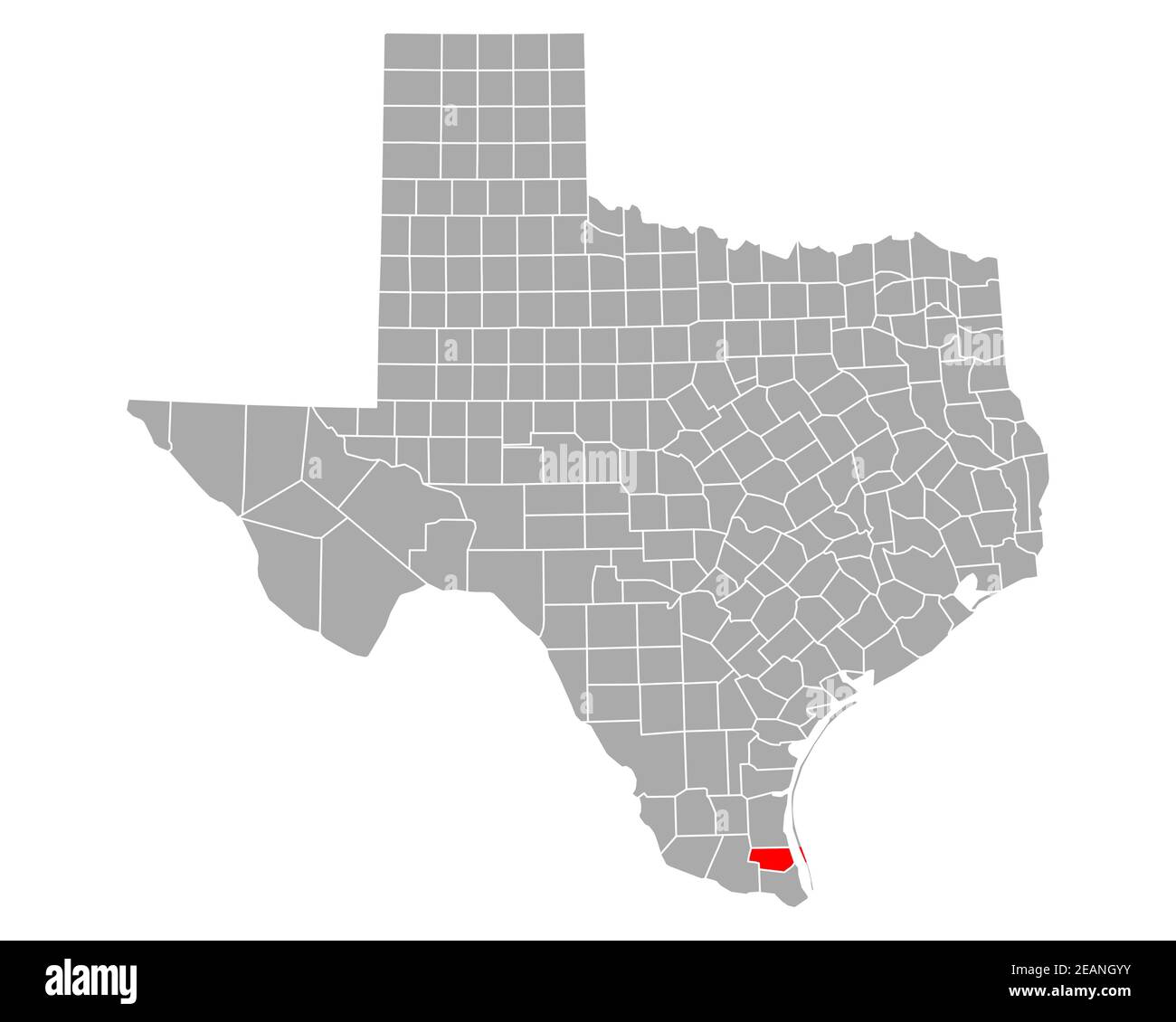 Map of Willacy in Texas Stock Photo - Alamy