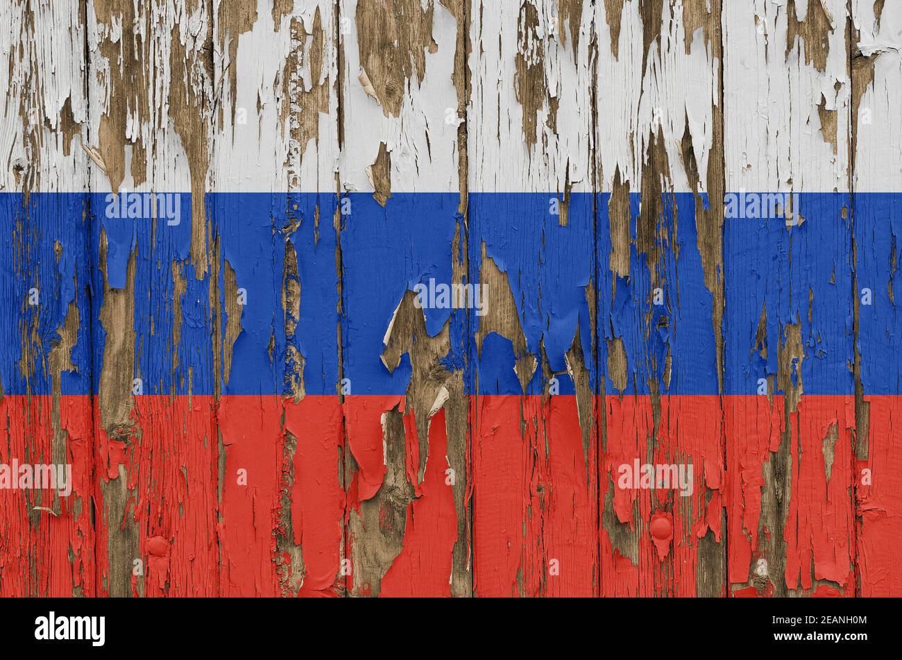 Flag of Russia on a weathered wooden wall Stock Photo - Alamy
