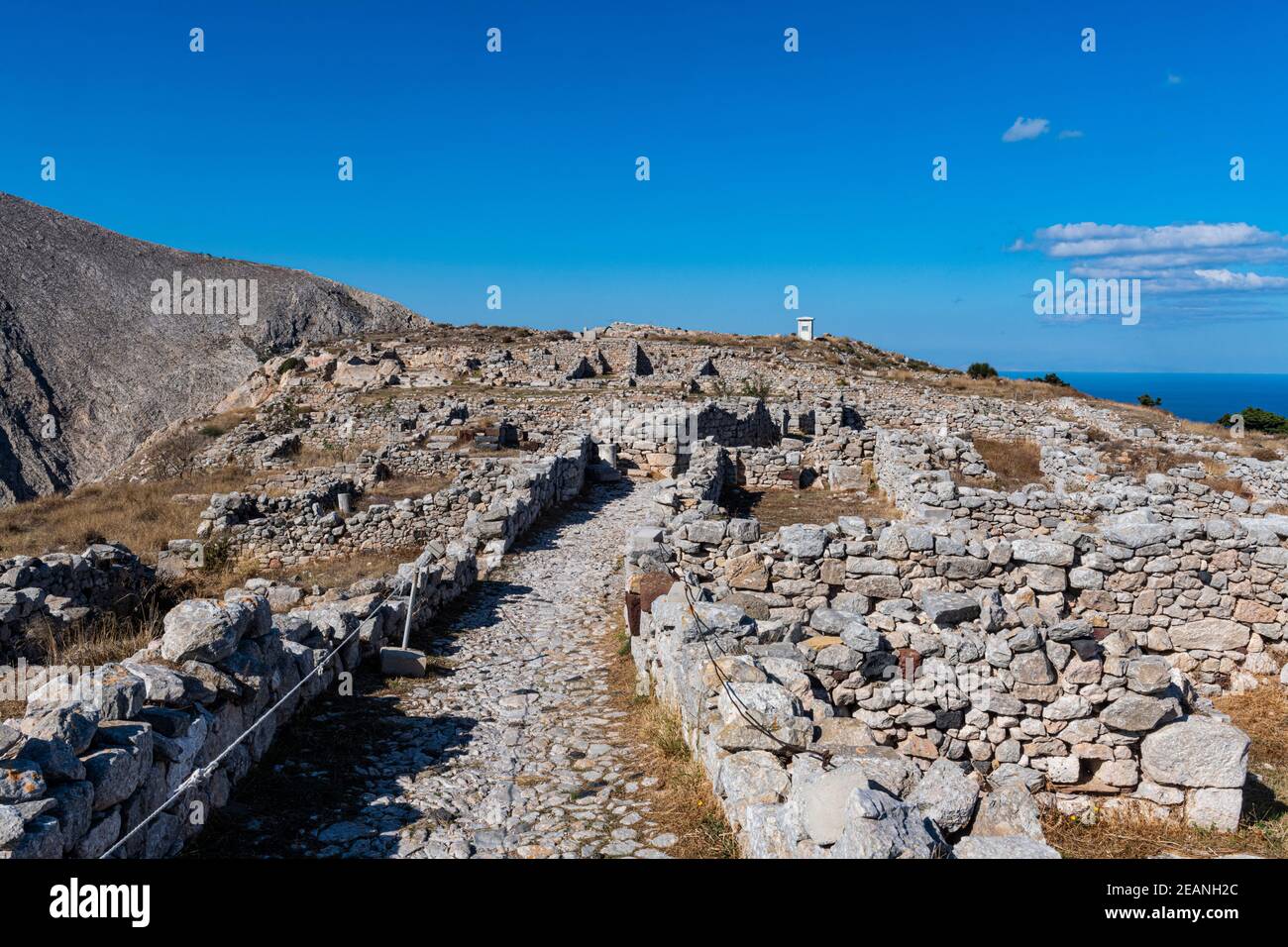 Ruins of ancient Thera, Santorini, Cyclades, Greek Islands, Greece ...