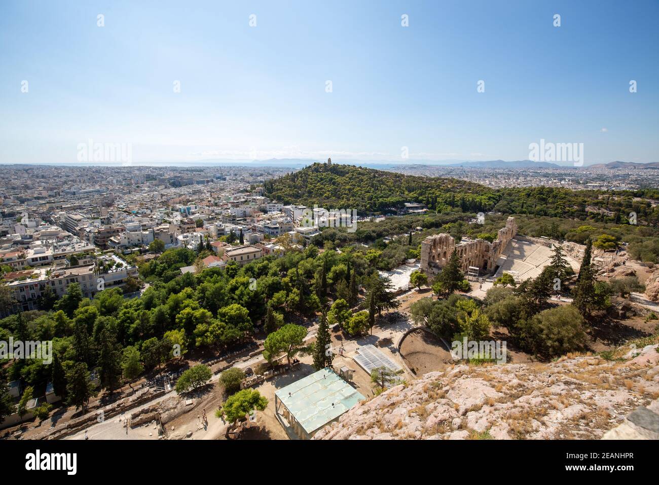 Aerial view of buildings and hills in Athens, Greece Stock Photo - Alamy