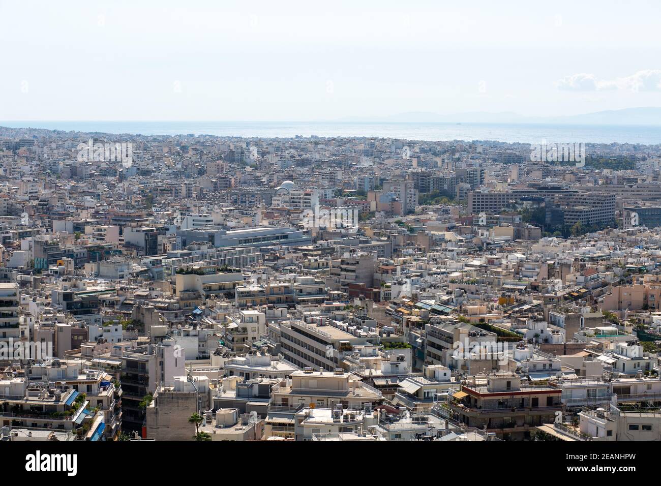 Aerial view of buildings and hills in Athens, Greece Stock Photo - Alamy