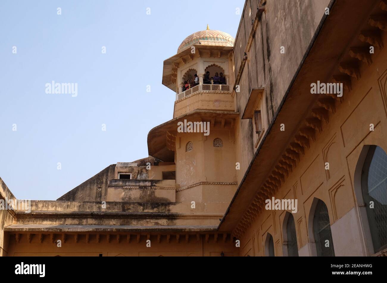 Architectural detail of Amber Fort in Jaipur, Rajasthan, India Stock ...