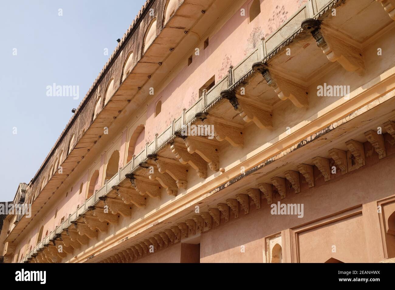 Architectural detail of Amber Fort in Jaipur, Rajasthan, India Stock ...