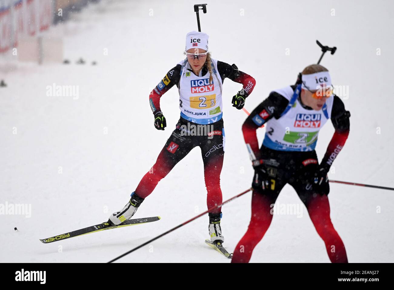 Pokljuka, Slovenia. 10th Feb, 2021. Biathlon: World Cup/ World Championship, Mixed Relay ...