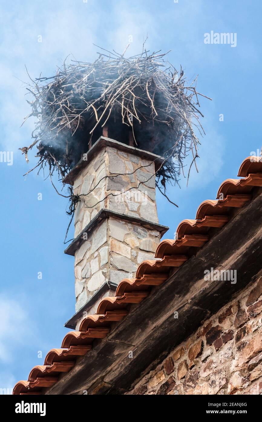 Chimney Smoke Smokestack Roof High Resolution Stock Photography and ...