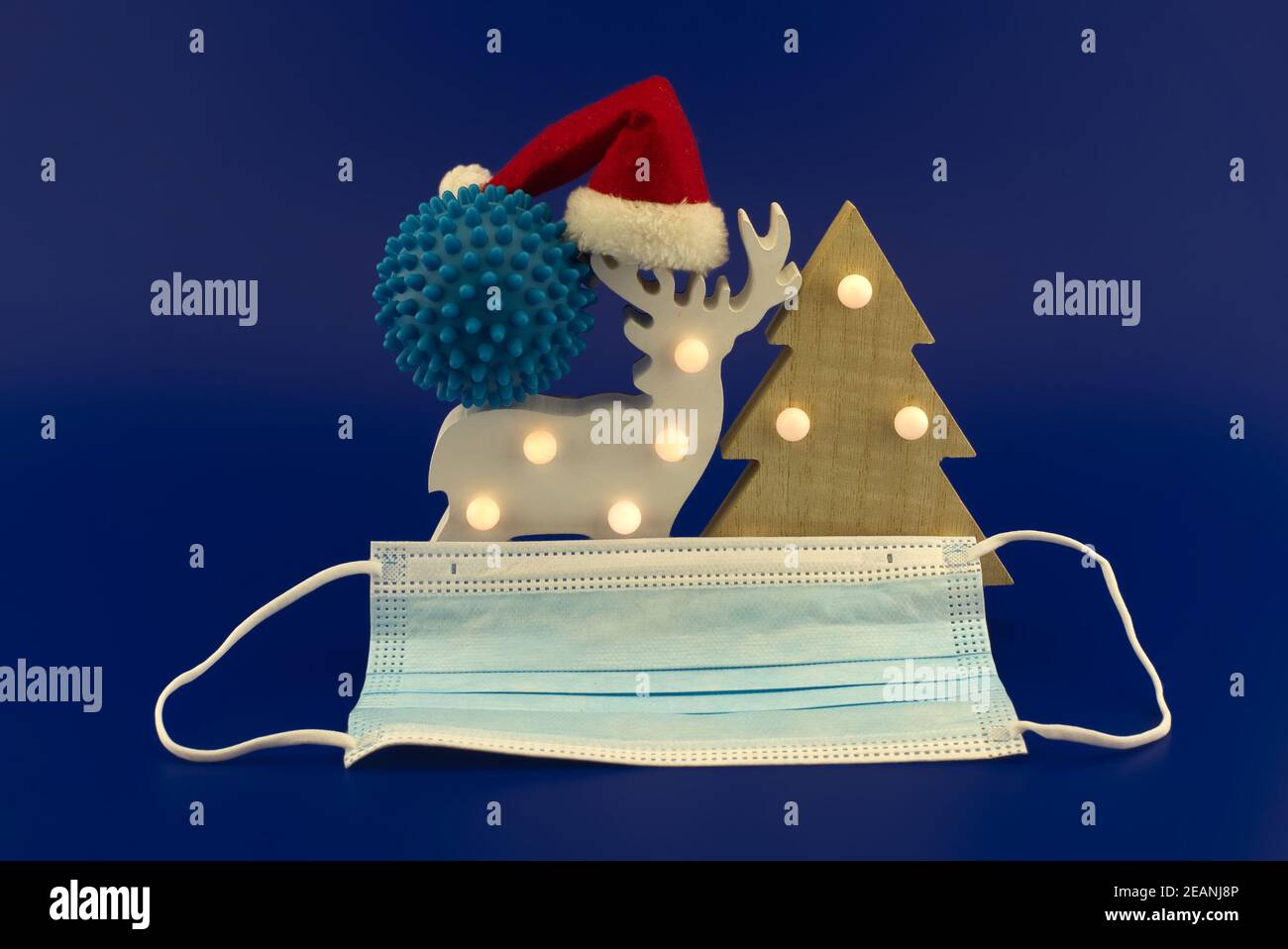 Christmas in pandemic concept with virus molecule Stock Photo - Alamy