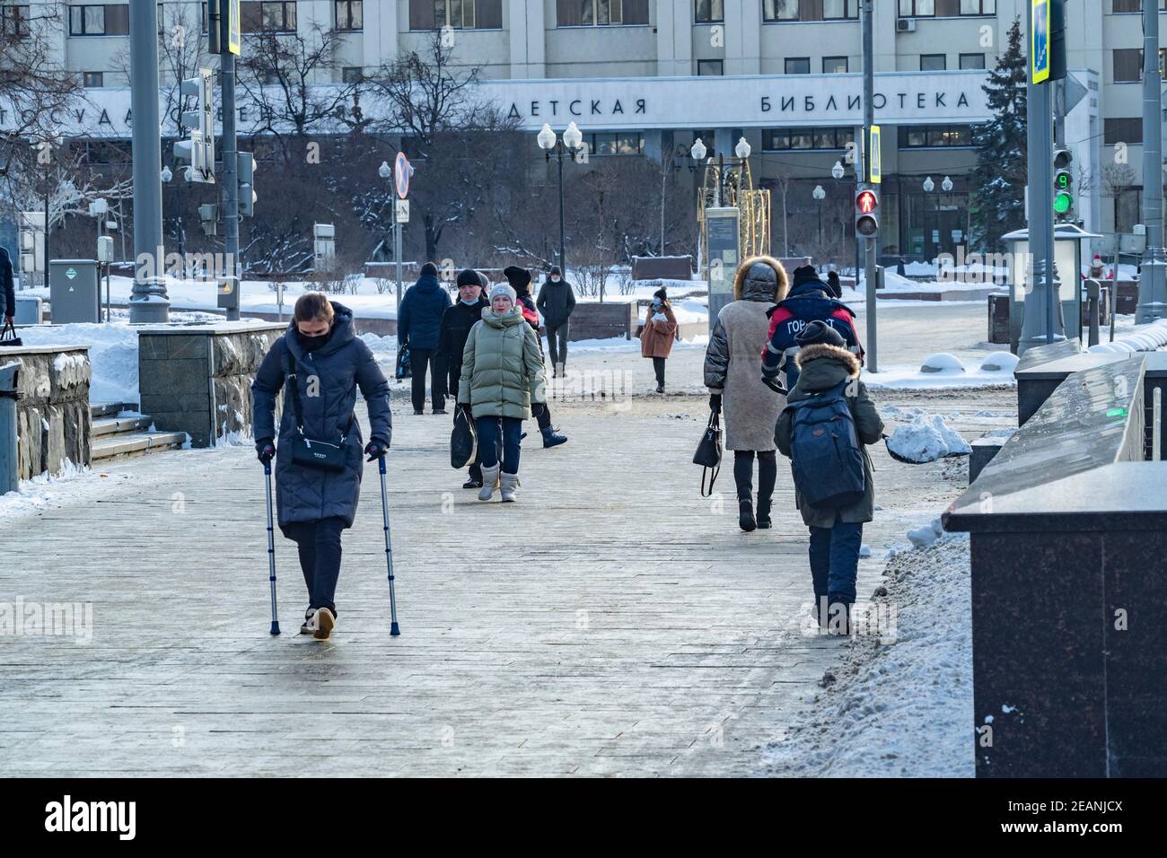 Russia, Moscow. People walk in a street Stock Photo - Alamy