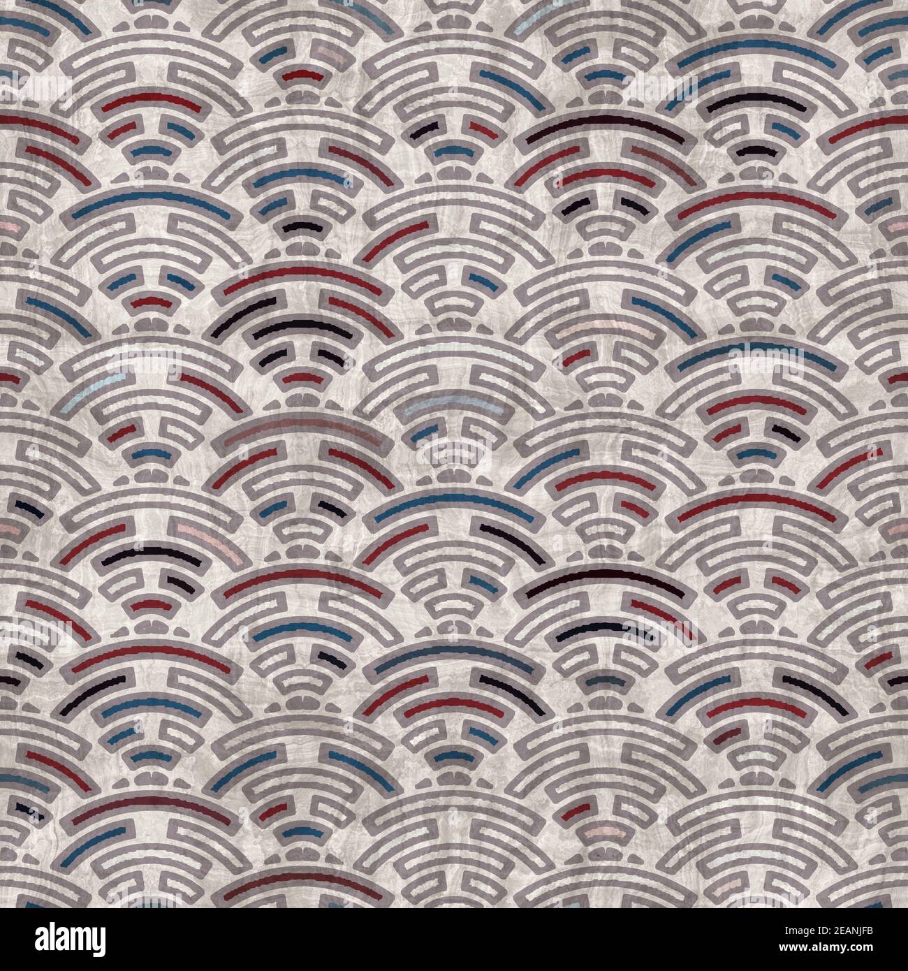 Seamless red white and blue textured retro pattern Stock Photo - Alamy