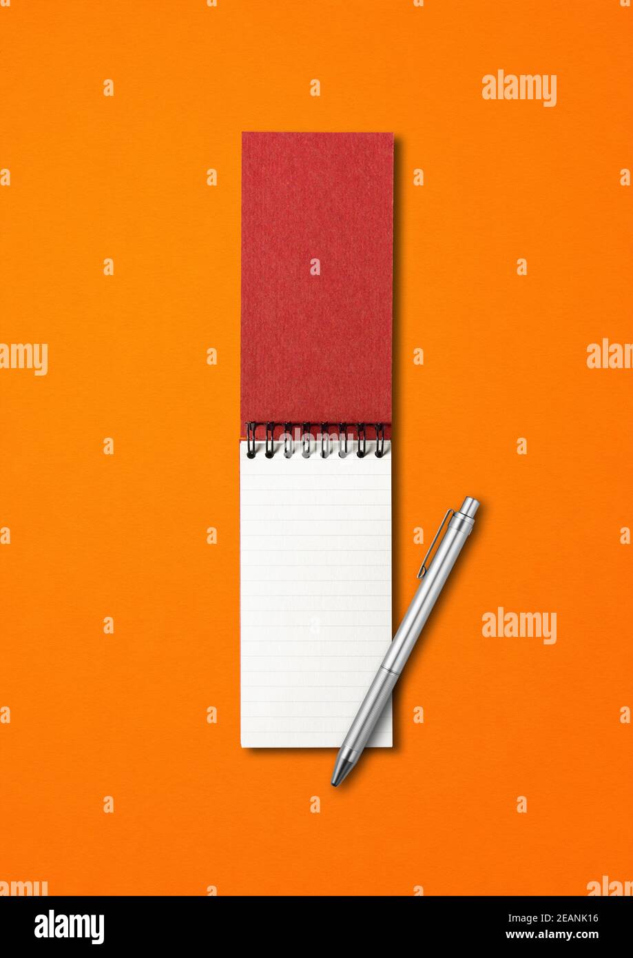 Open notebook page on orange background hi-res stock photography and ...