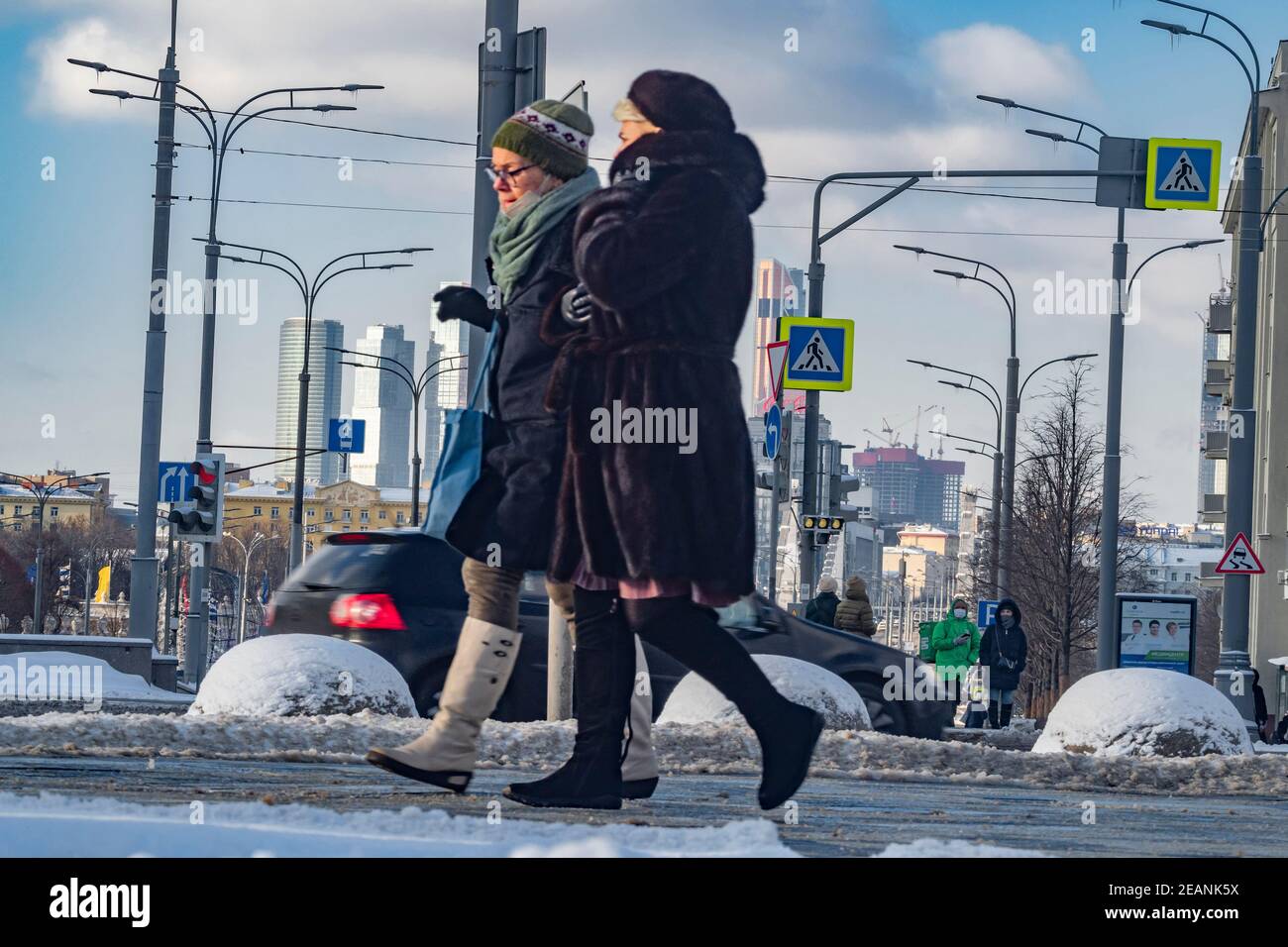 Russia, Moscow. People walk in a street Stock Photo - Alamy