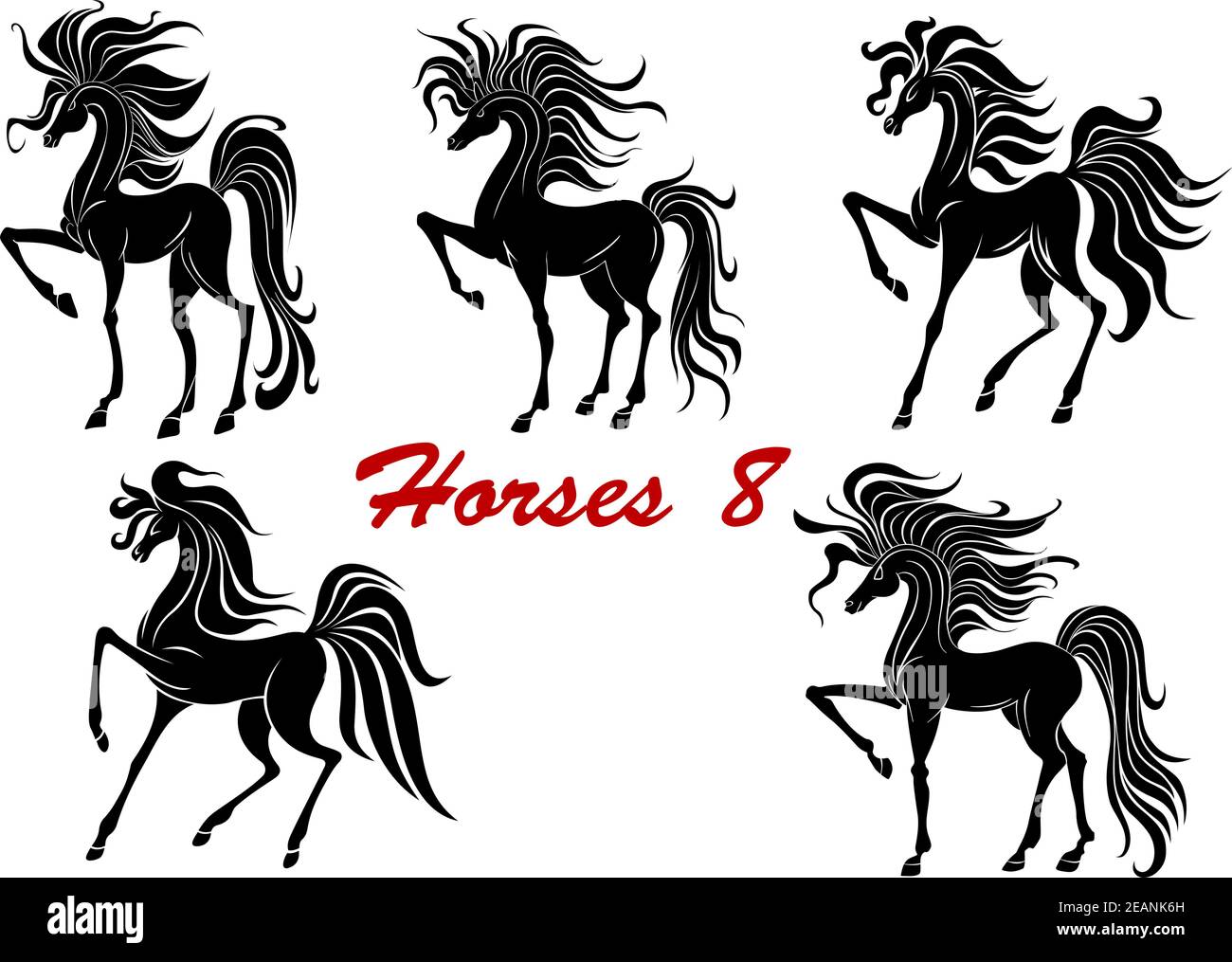 Prancing horse logo Stock Vector Images - Alamy