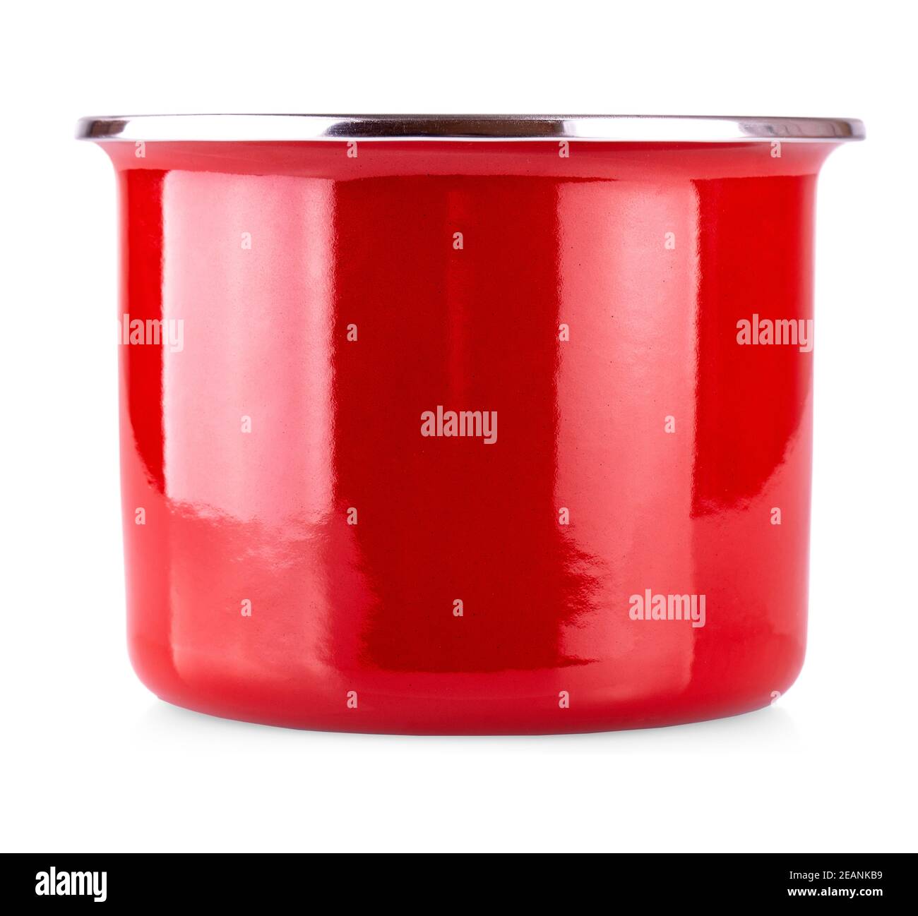 The Red pot isolated on white background Stock Photo - Alamy
