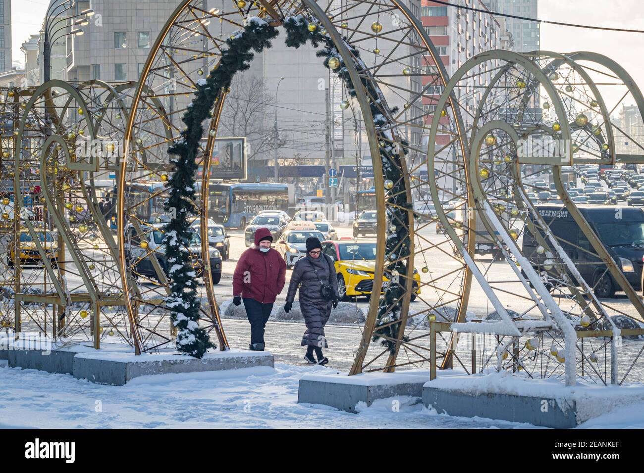 Russia, Moscow. People walk in a street Stock Photo - Alamy
