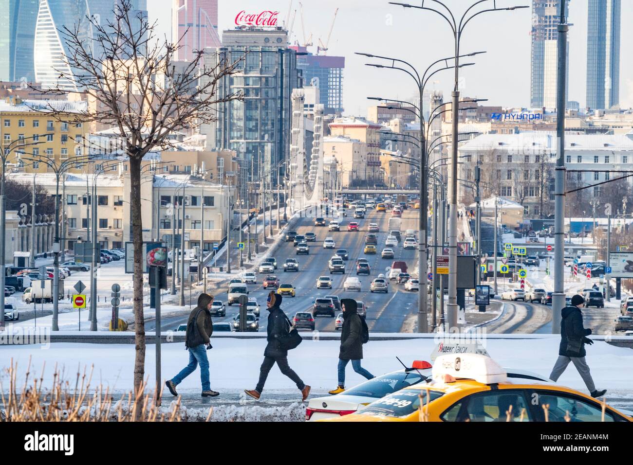 Russia, Moscow. People walk in a street Stock Photo - Alamy