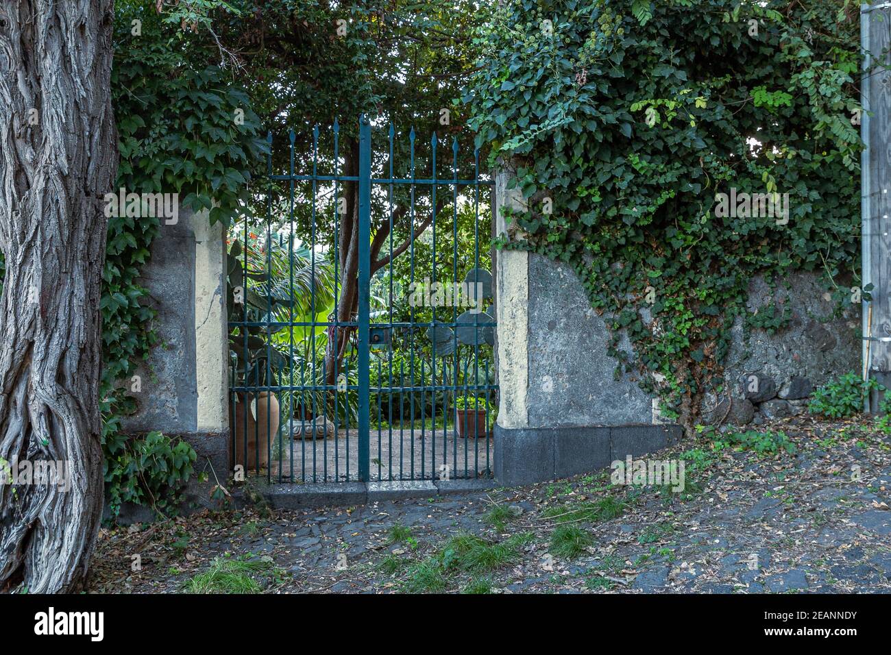 Typical wrought iron gate Stock Photo - Alamy
