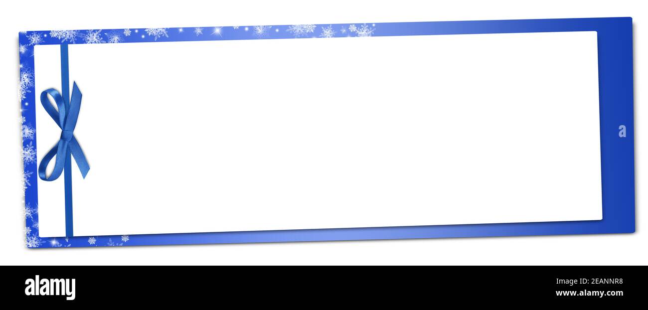 Gift card note with ribbon on isolated background Stock Photo - Alamy