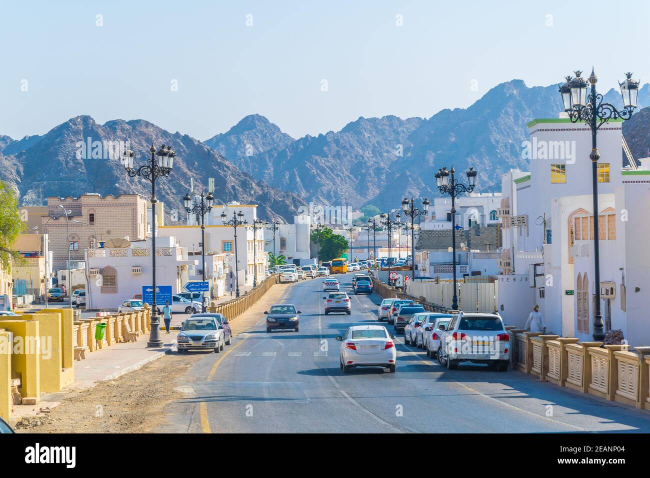 Street leading to the old town of Muscat in Oman Stock Photo - Alamy