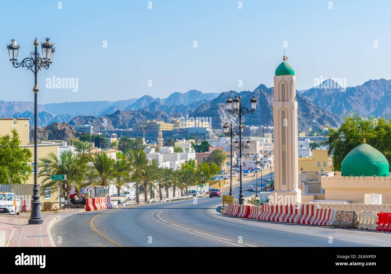 Street leading to the old town of Muscat in Oman Stock Photo - Alamy