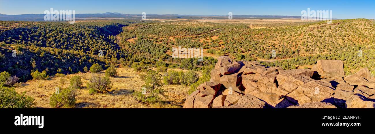 Prescott National Forest panorama viewed from a cliff on the edge of MC ...