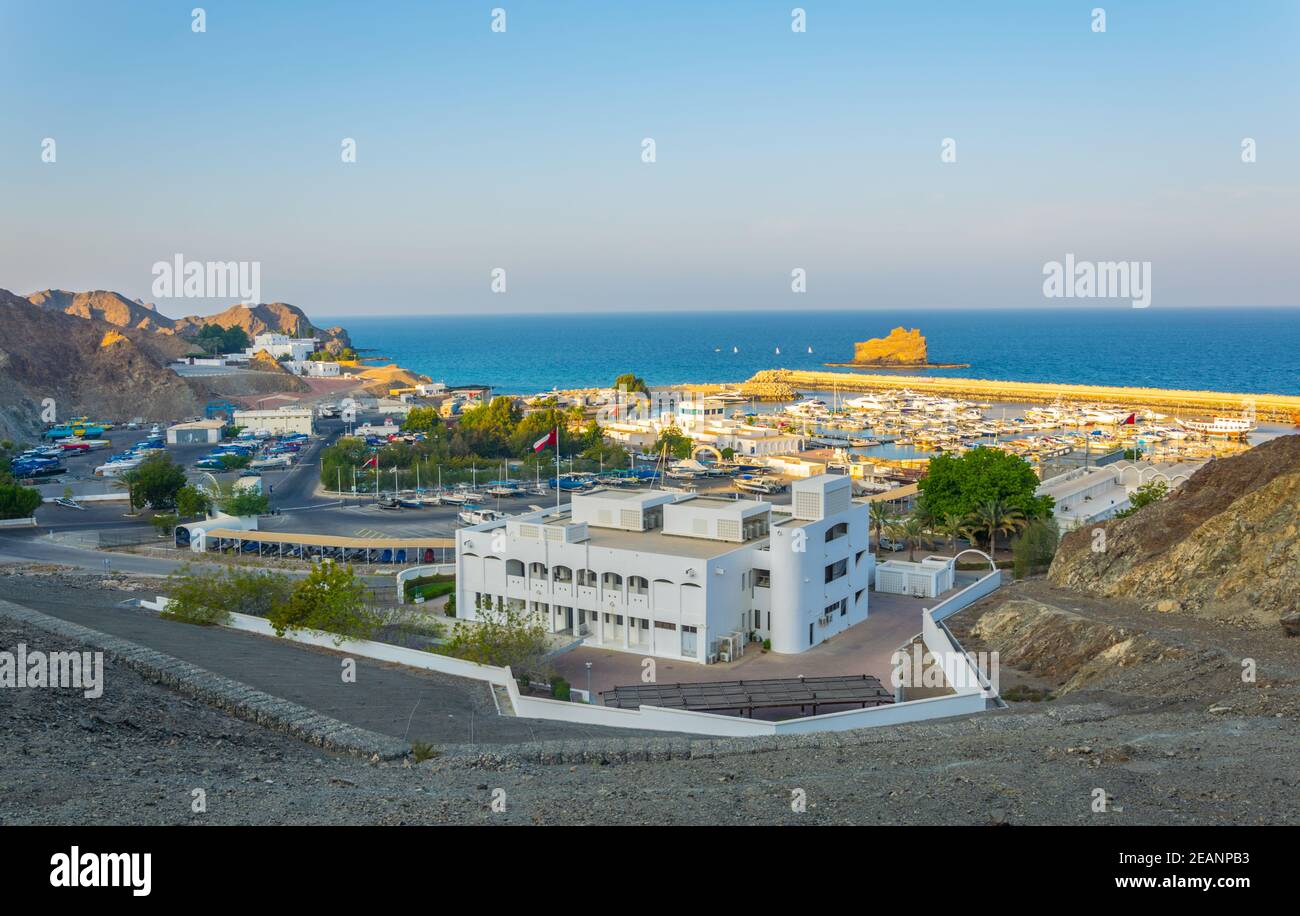 View of the Bandar Al Rowdha marina in Muscat, Oman Stock Photo - Alamy