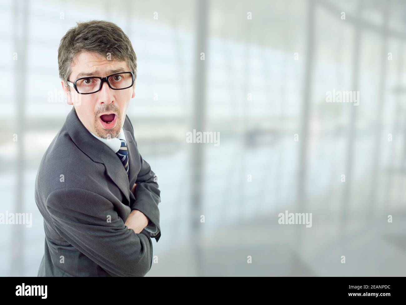 businessman surprised at the office Stock Photo - Alamy