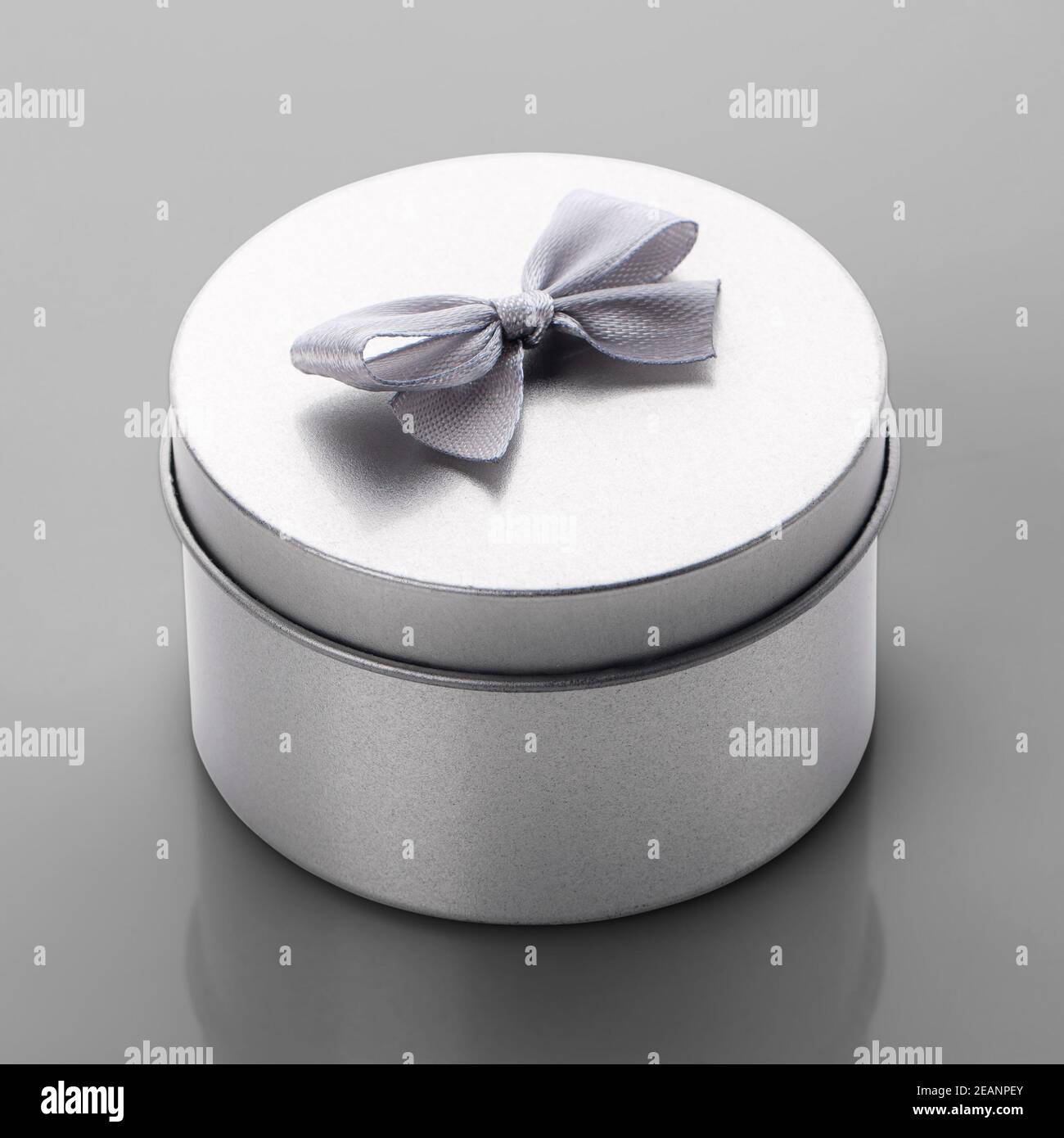 Blue giftbox on gray hi-res stock photography and images - Alamy