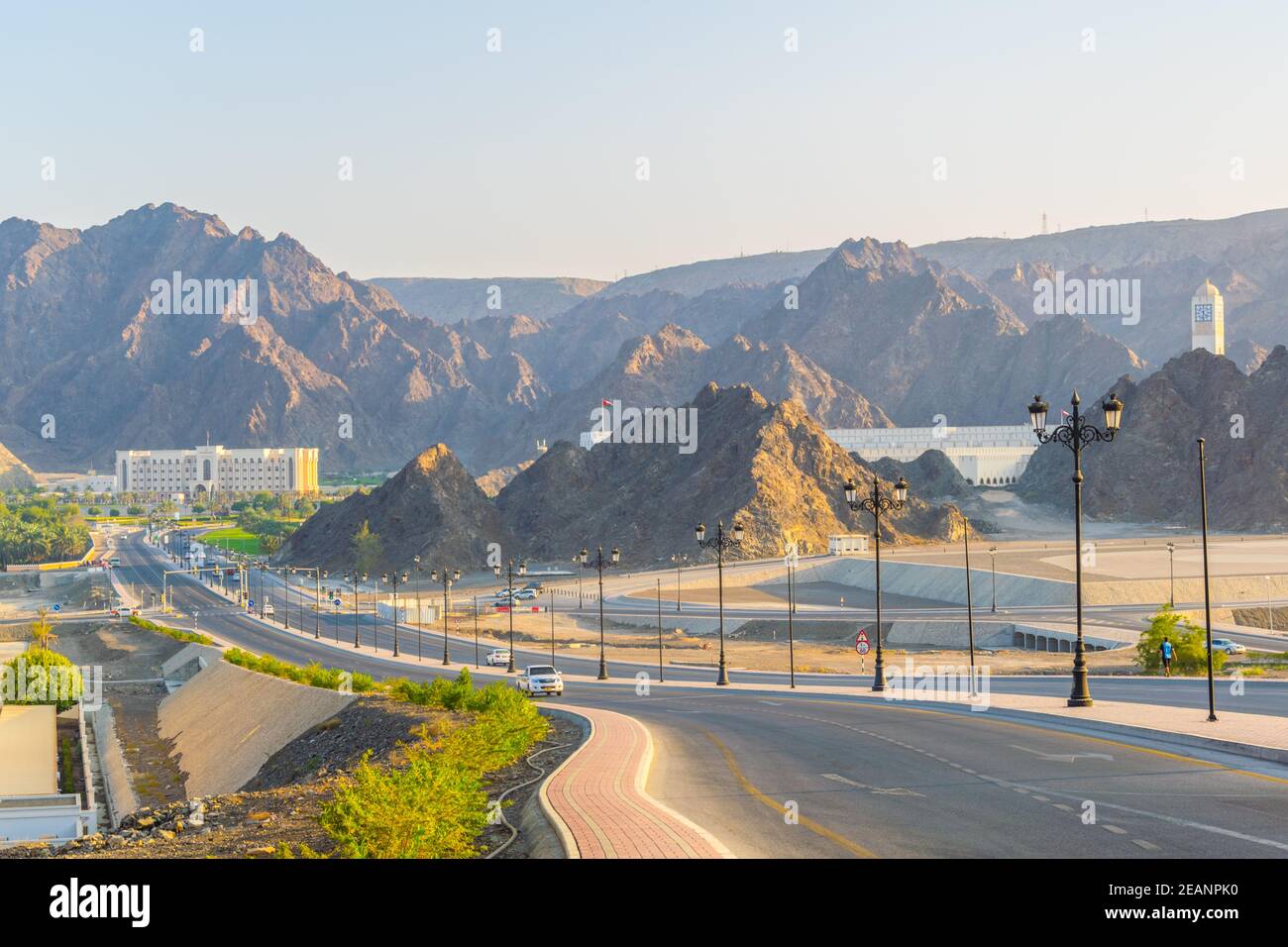 Street leading to the old town of Muscat in Oman Stock Photo - Alamy