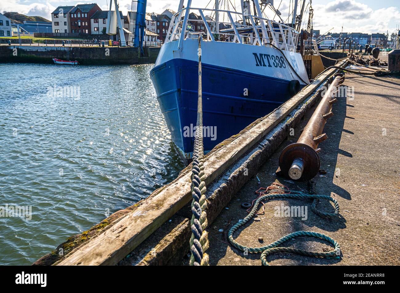 Boat in harbour Stock Photo - Alamy