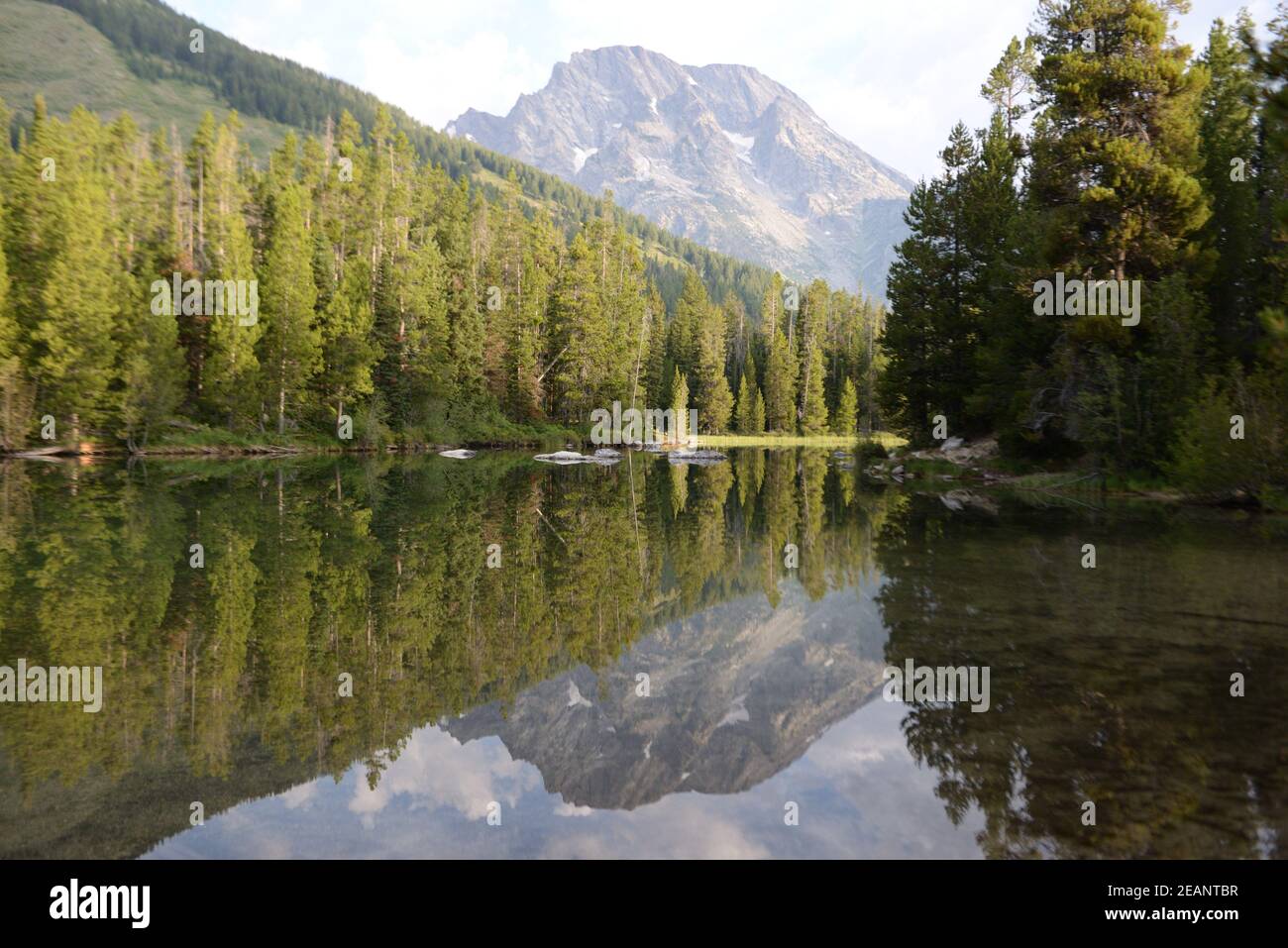 Leigh Lake at Grand Teton National Park Stock Photo - Alamy