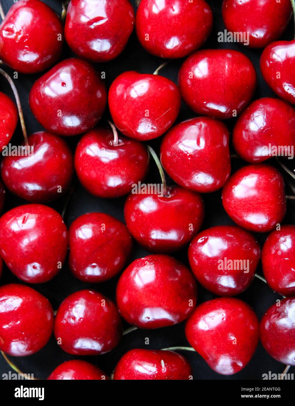 Fresh cherries background Stock Photo - Alamy