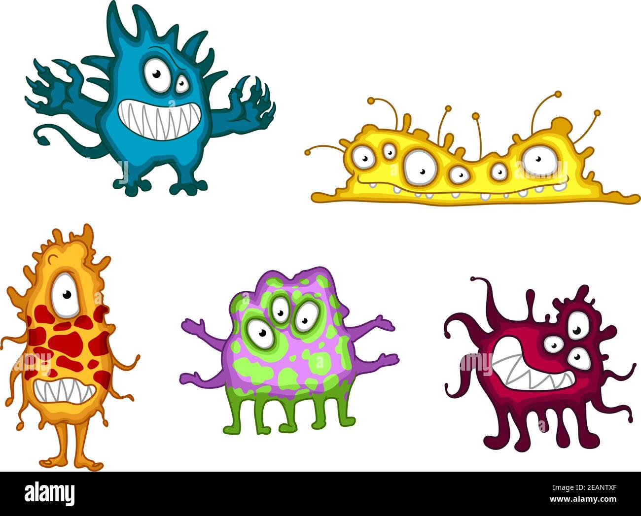 Cartoon funny monsters and demons set. Suitable for halloween and humor ...