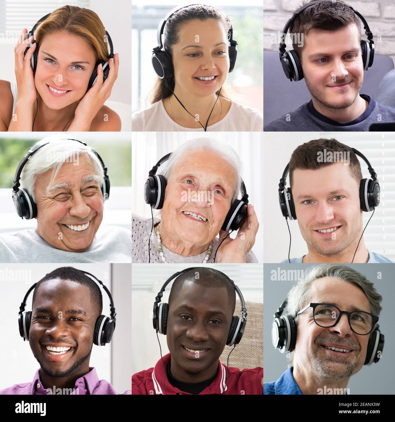 Casual People Listening Music Stock Photo - Alamy