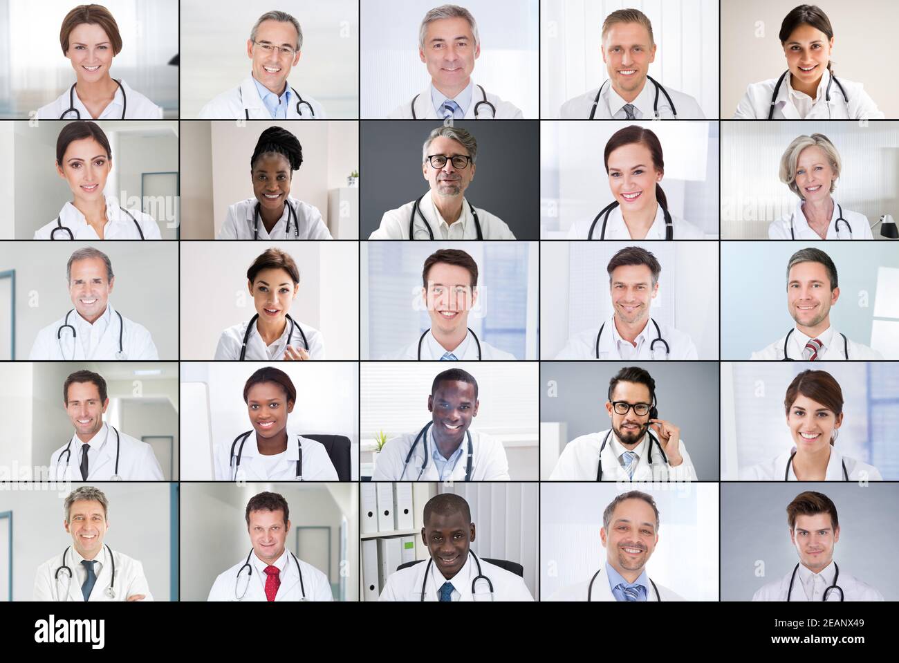 Doctor Online Video Conference Medical Training Stock Photo - Alamy