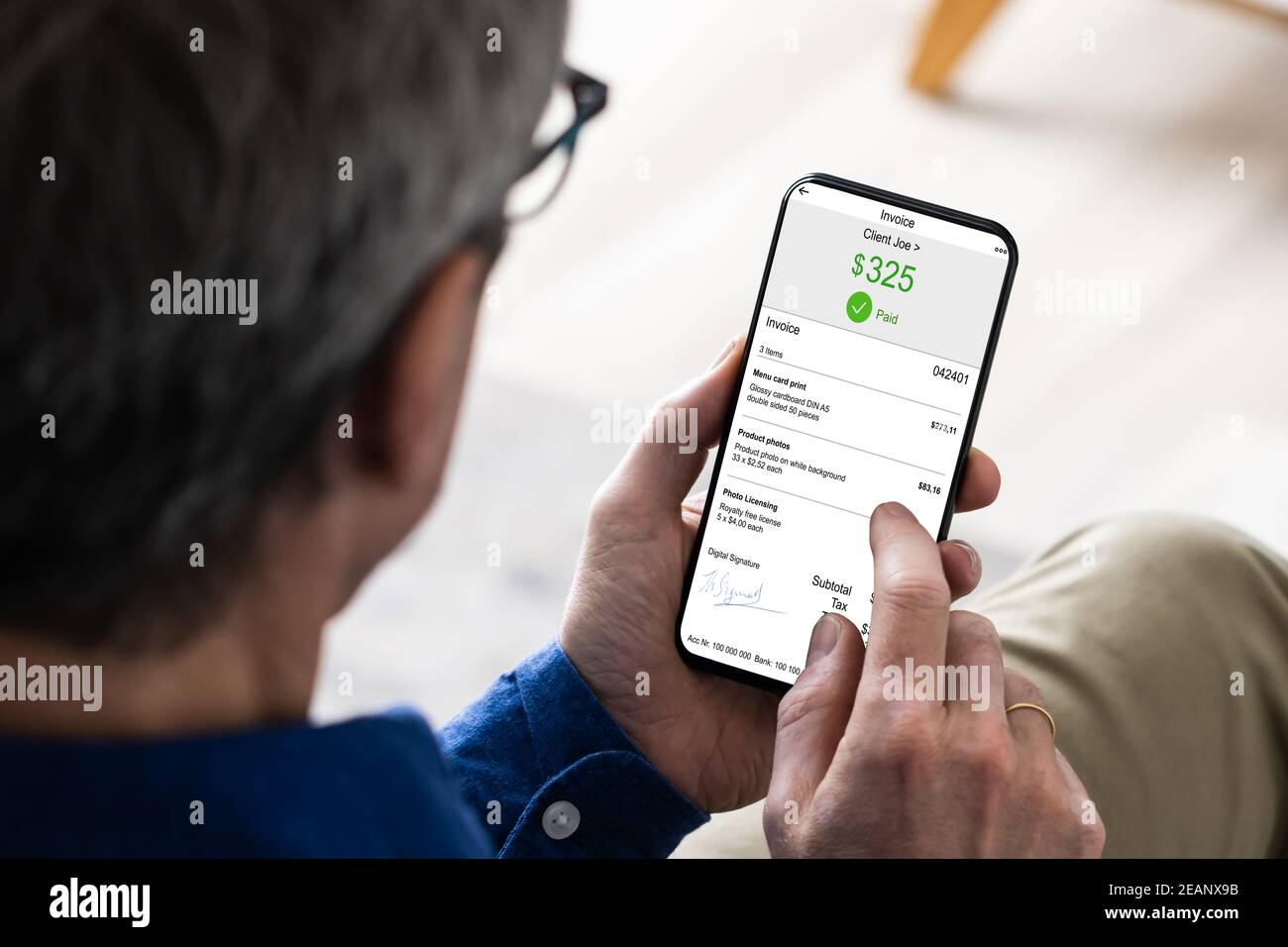 E Invoice Electronic Accountant Audit Software Stock Photo - Alamy
