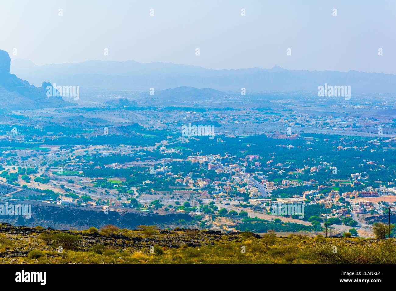 Aerial view of the Al Hamra town in Oman Stock Photo - Alamy